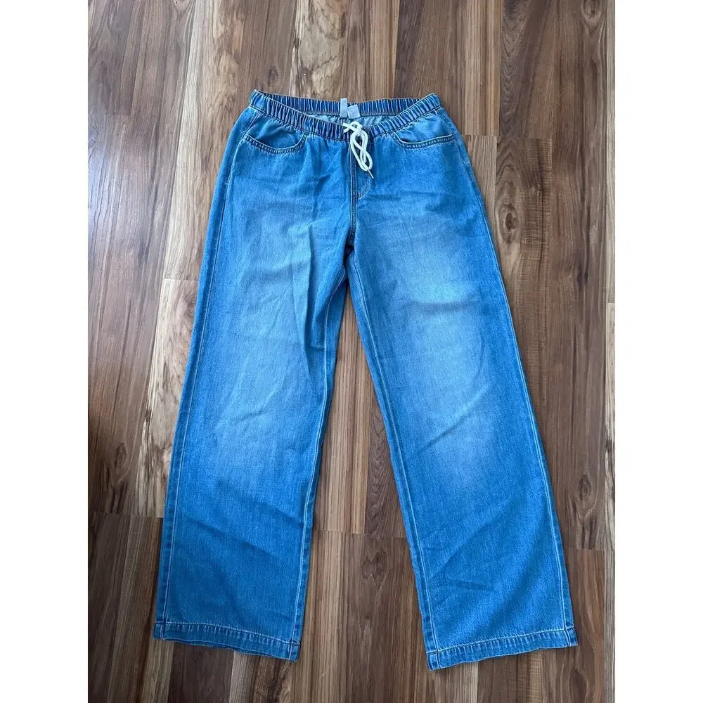 H&M | Pants & Jumpsuits | Hm X Divided Light Blue Wide Leg Baggy Pants ...